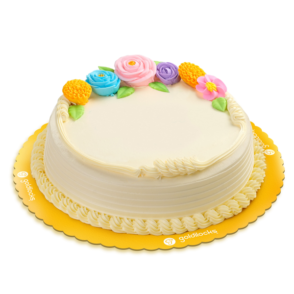 [Goldilocks*] Pastel Blooms Vanilla Round Cake 9" Round – PASSFASTBALER.COM